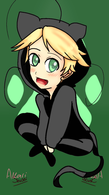 Adrien vestido de Plagg - ibisPaint