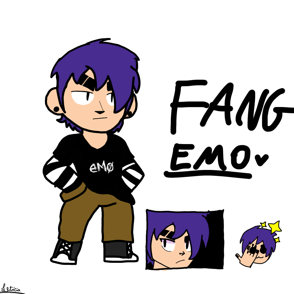 fang emo skin ideia 🖤 - ibisPaint