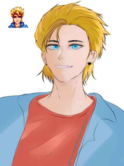 sam fanart from Stardew valley game - ibisPaint