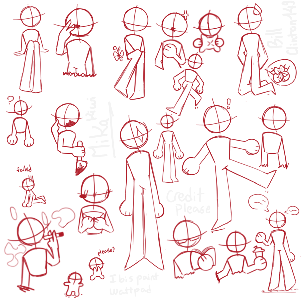 Poses sketch - ibisPaint