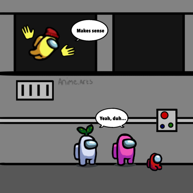 Among us yellow sus - ibisPaint