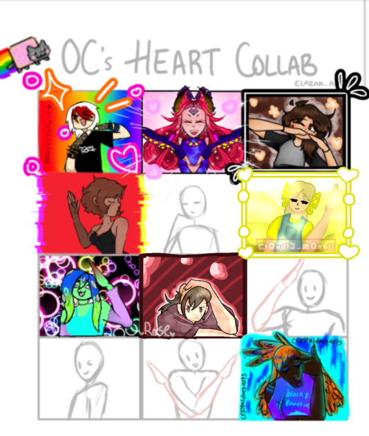 OC's heart collab - ibisPaint