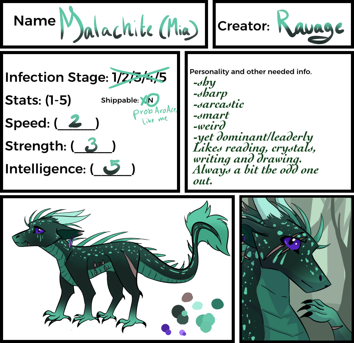 Malachite OC for RaptorFlight! - ibisPaint
