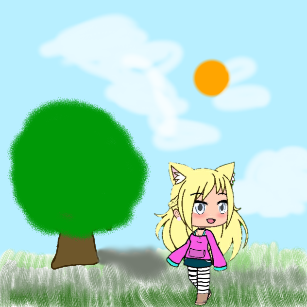 Standing By a Tree - ibisPaint