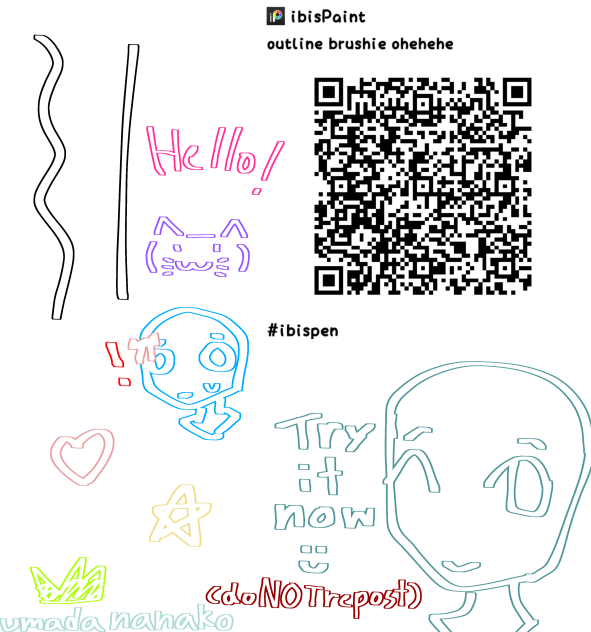 outline brush that i made lol - ibisPaint