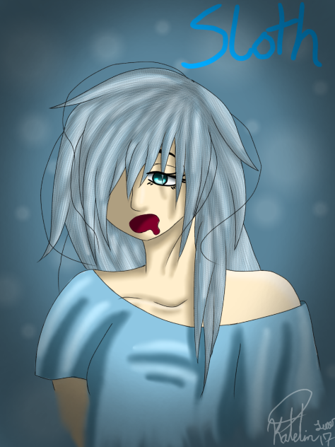 Sloth one of the deadly sins - ibisPaint