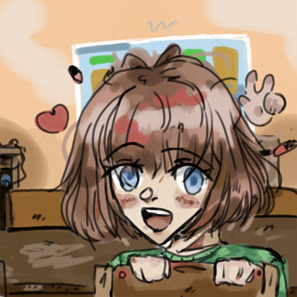 Girl in computer science class - ibisPaint