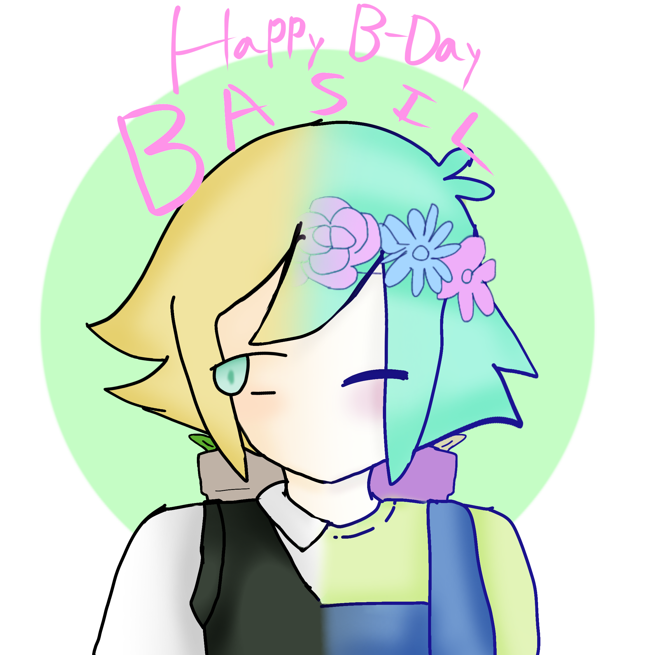 BAGEL BASIL BDAY YAY - ibisPaint