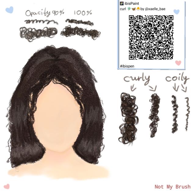 Curly Hair Brush ♡ - ibisPaint