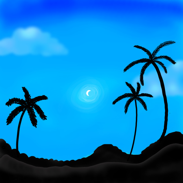 Blue scenery - ibisPaint