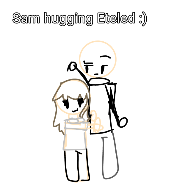 Sam hugging Eteled - ibisPaint
