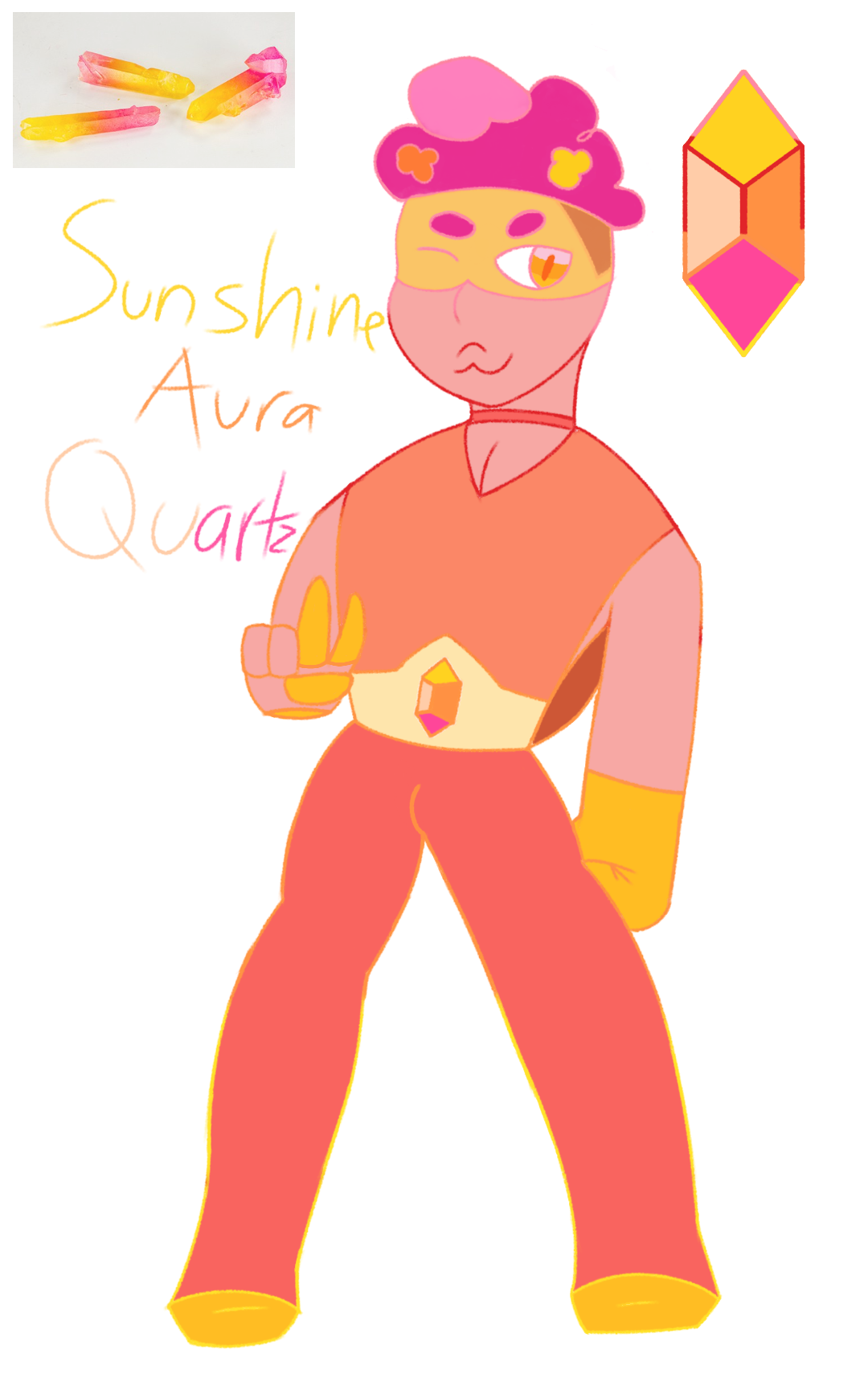Sunshine Aura Quartz, My Gemsona - ibisPaint