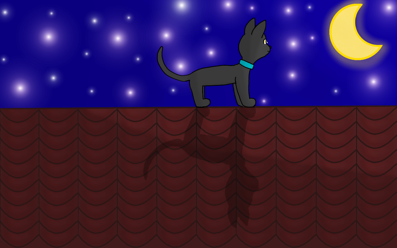El perro en la noche - ibisPaint