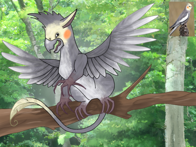 cockatiel dragon - ibisPaint