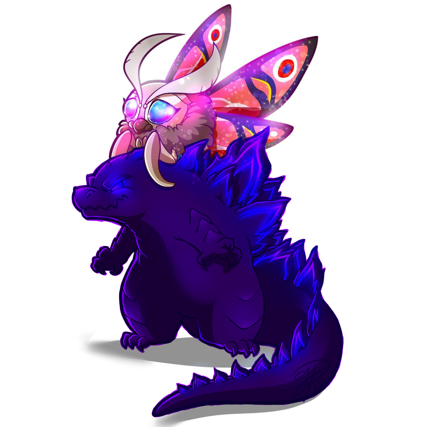 Baby Witherzilla & Mothra - ibisPaint