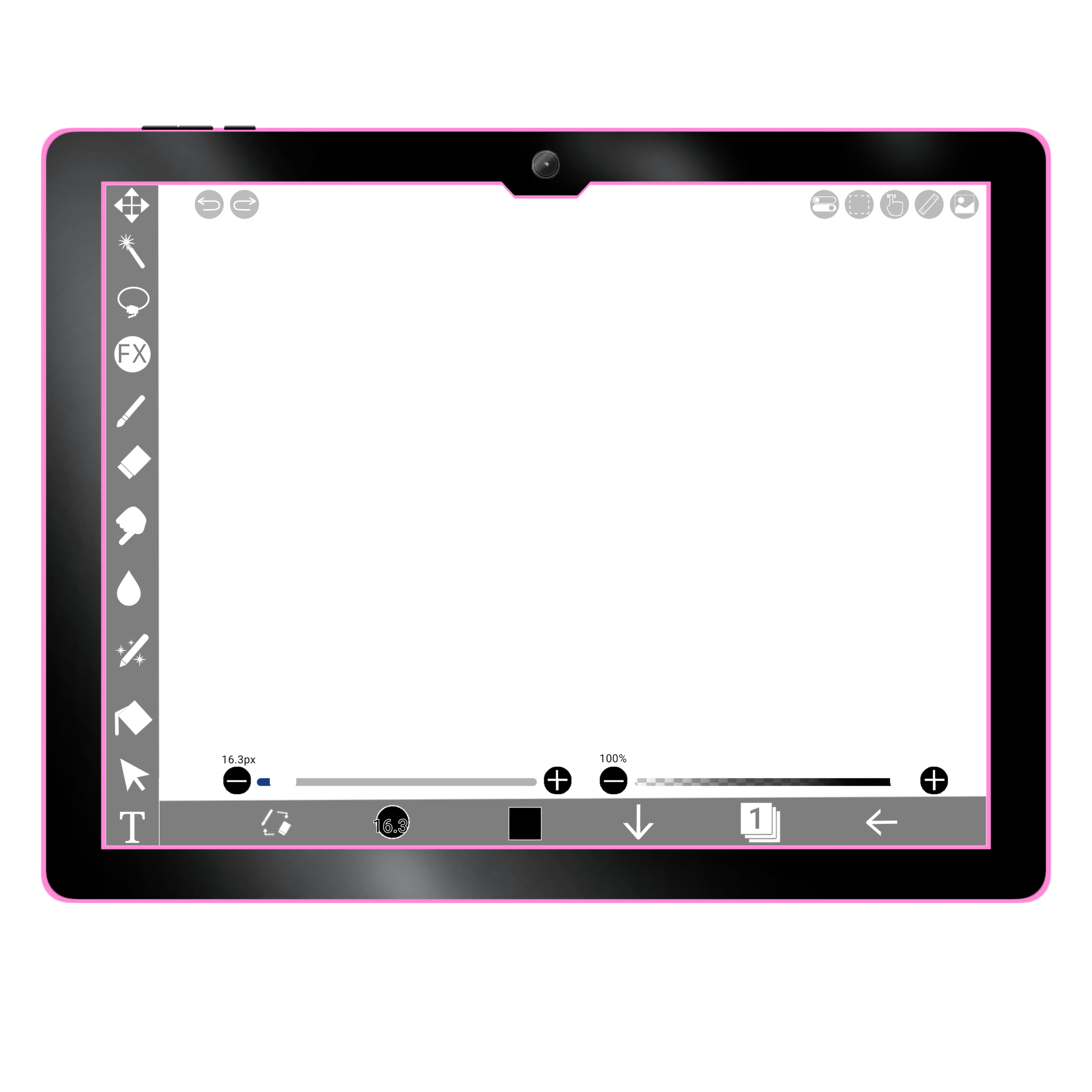 pink tablet frame - ibisPaint