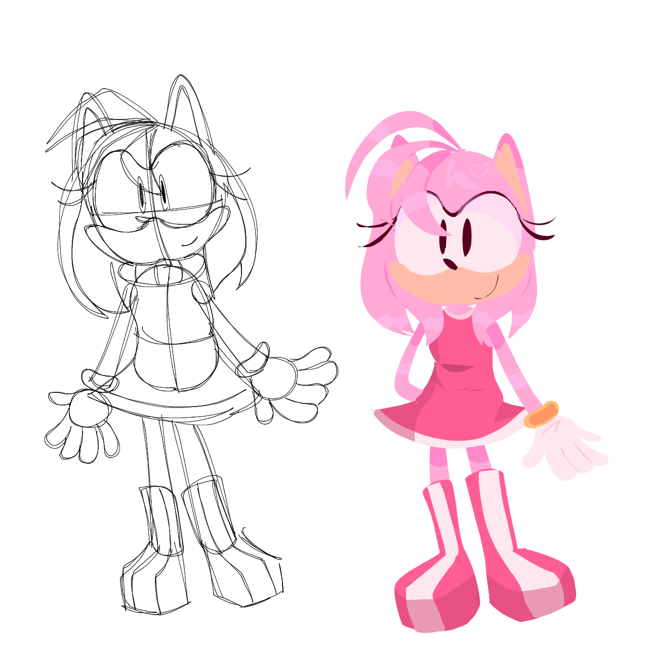 Amy Rose Lasso practice - ibisPaint