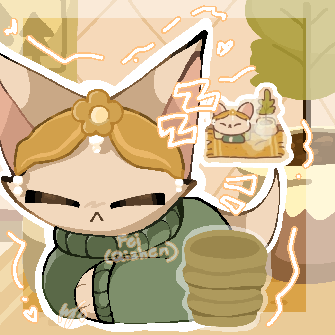 support chef meow sleeping! - ibisPaint