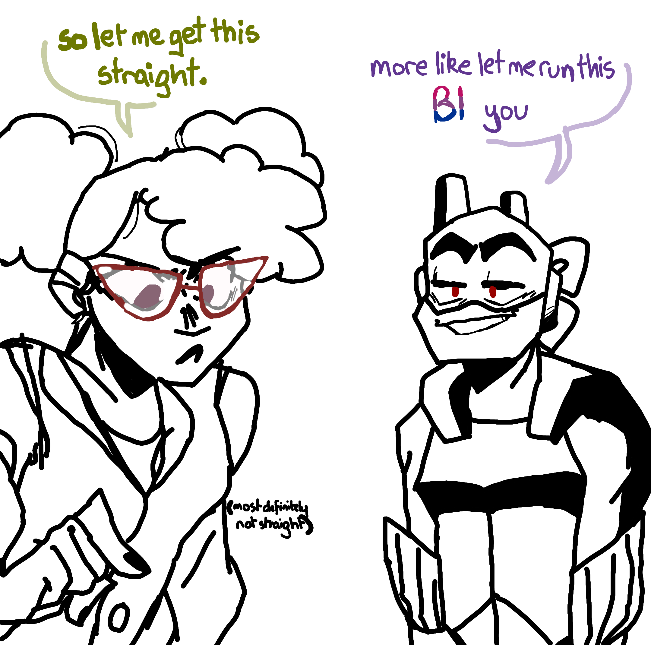 April and Donnie goofing off - ibisPaint