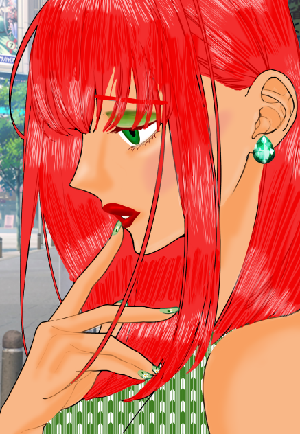 red head woman - ibisPaint