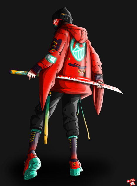 Neon Assassin- Red - ibisPaint