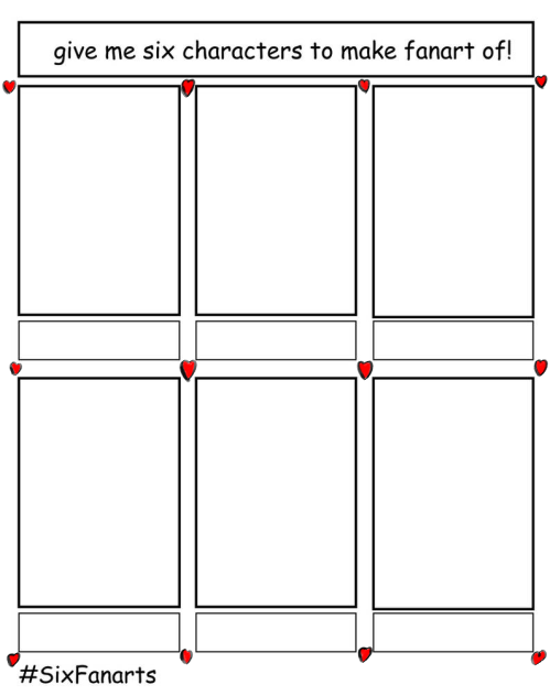 give me six characters to make FANART of - ibisPaint