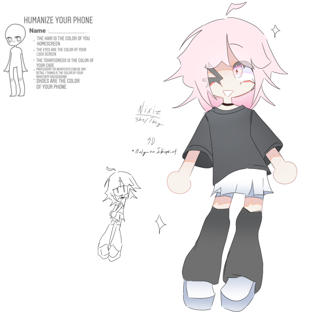 I humanized my phone yippee - ibisPaint