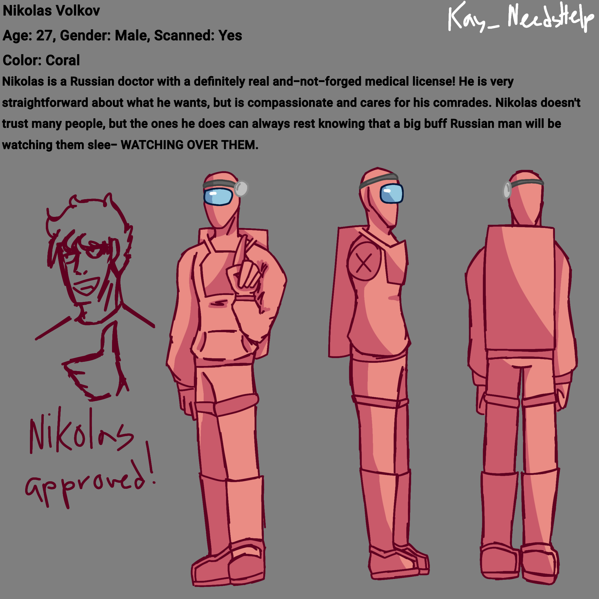 Nikolas Volkov . Among Us - ibisPaint