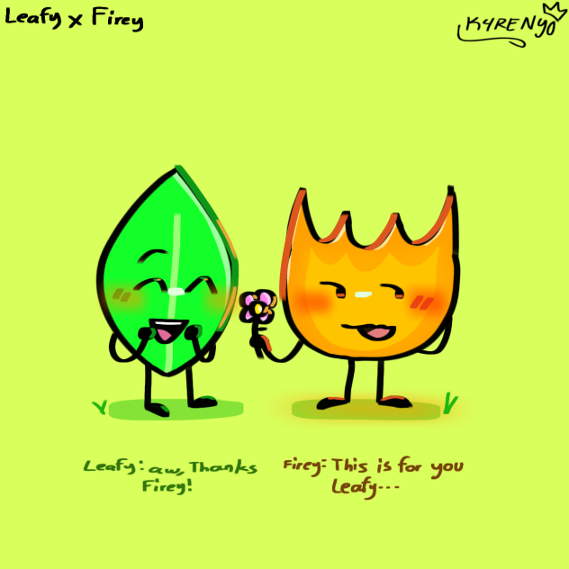 Leafy X Firey - ibisPaint