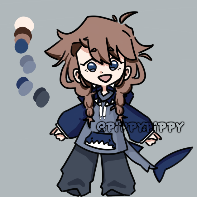 Chibi shark girl - ibisPaint