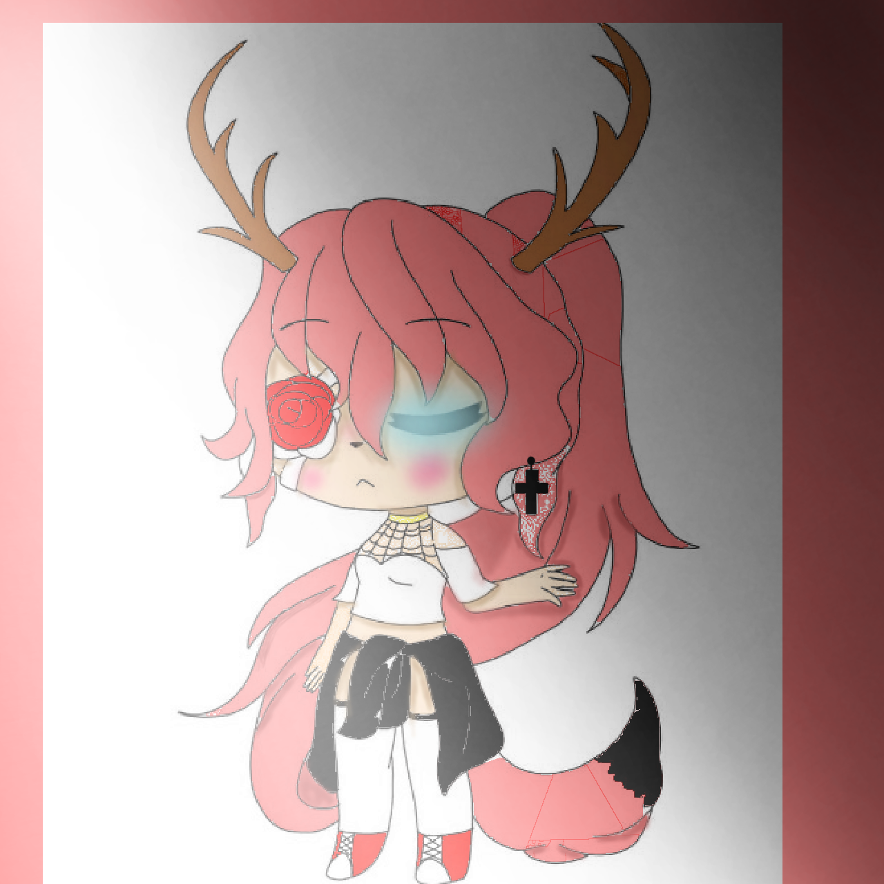 El ciervo rojo - ibisPaint