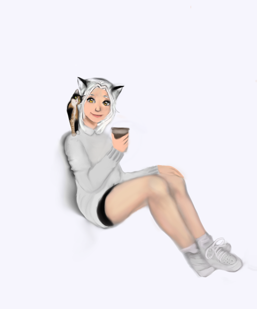 Chilling Catgirl 猫娘 - ibisPaint