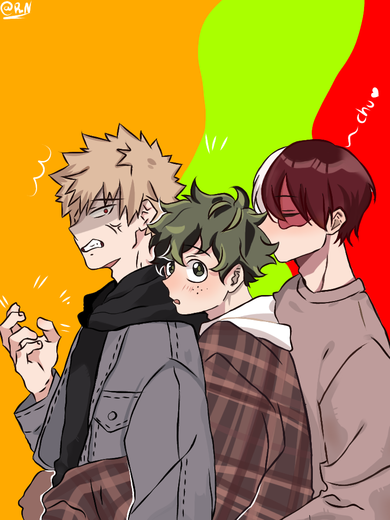 Deku x Bakugou x Todoroki MHA - ibisPaint