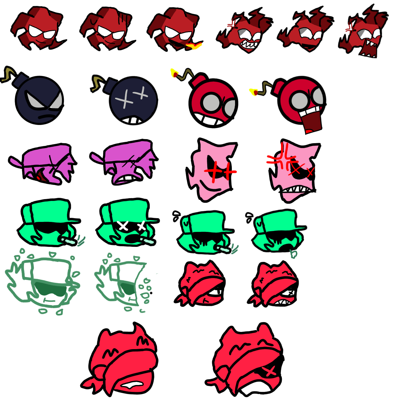 redrawing mods fnf icons - ibisPaint