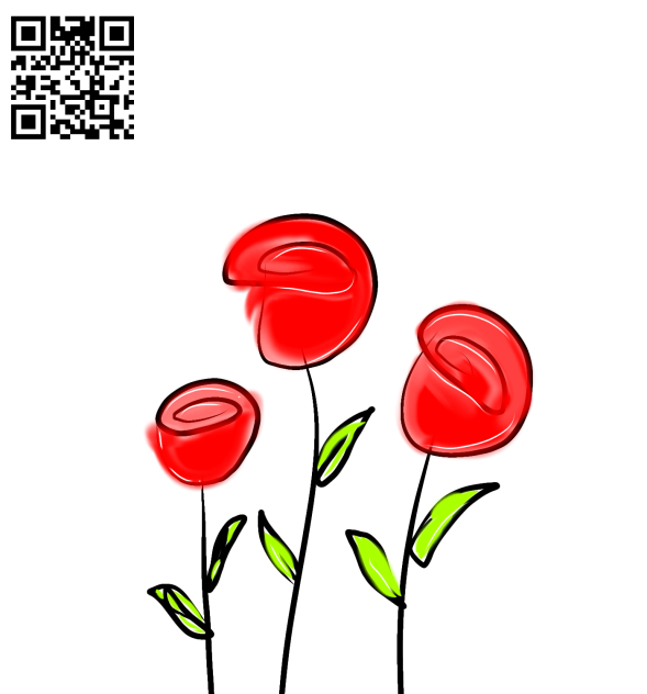 Red flowers - ibisPaint