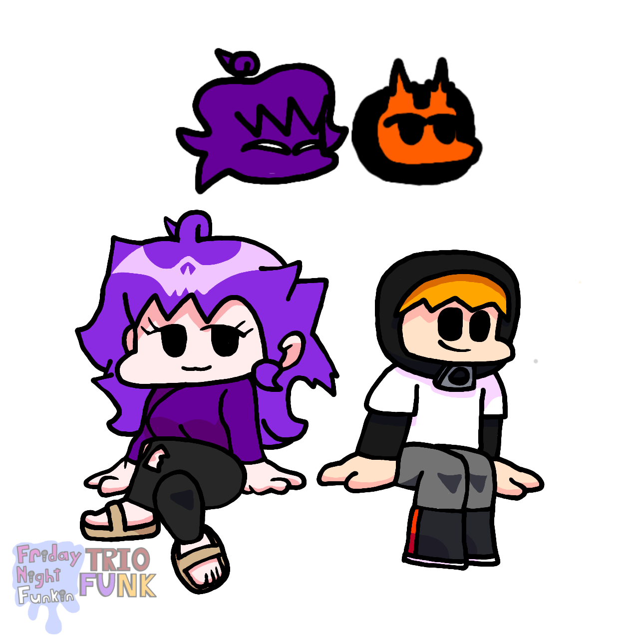 FNF TRIO FUNK Girlfriend + Femboyfriend - ibisPaint