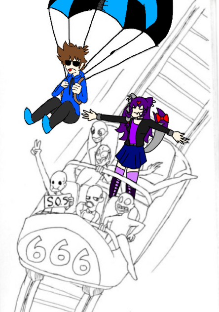 Roller coaster collab - ibisPaint