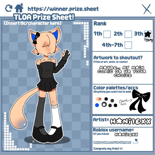 prize sheet. - ibisPaint