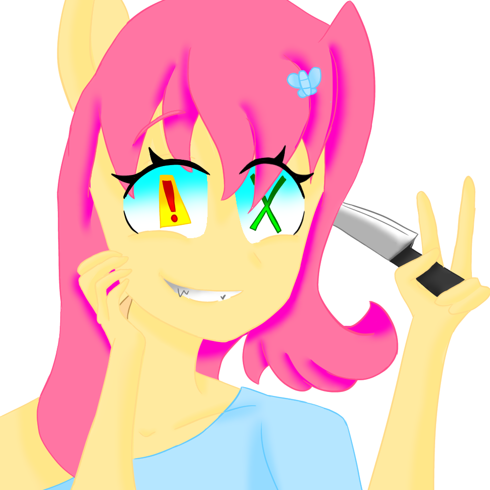 Flutter shy with knife - ibisPaint