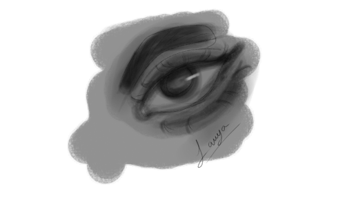 Another eye practice (monochromatic) - ibisPaint