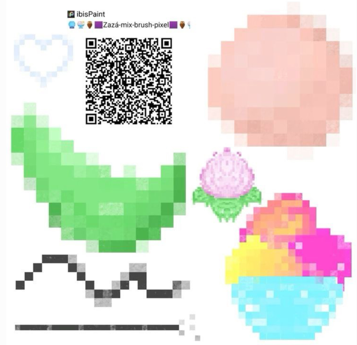 Pixel art brush - ibisPaint