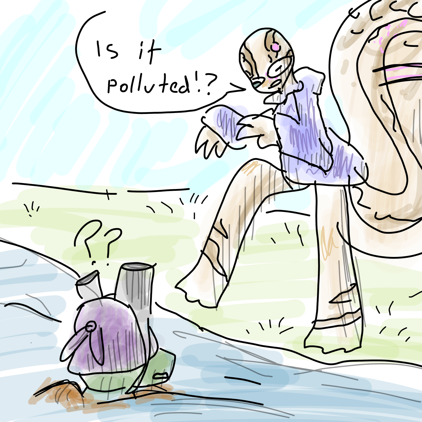 Lunch time swim - ibisPaint