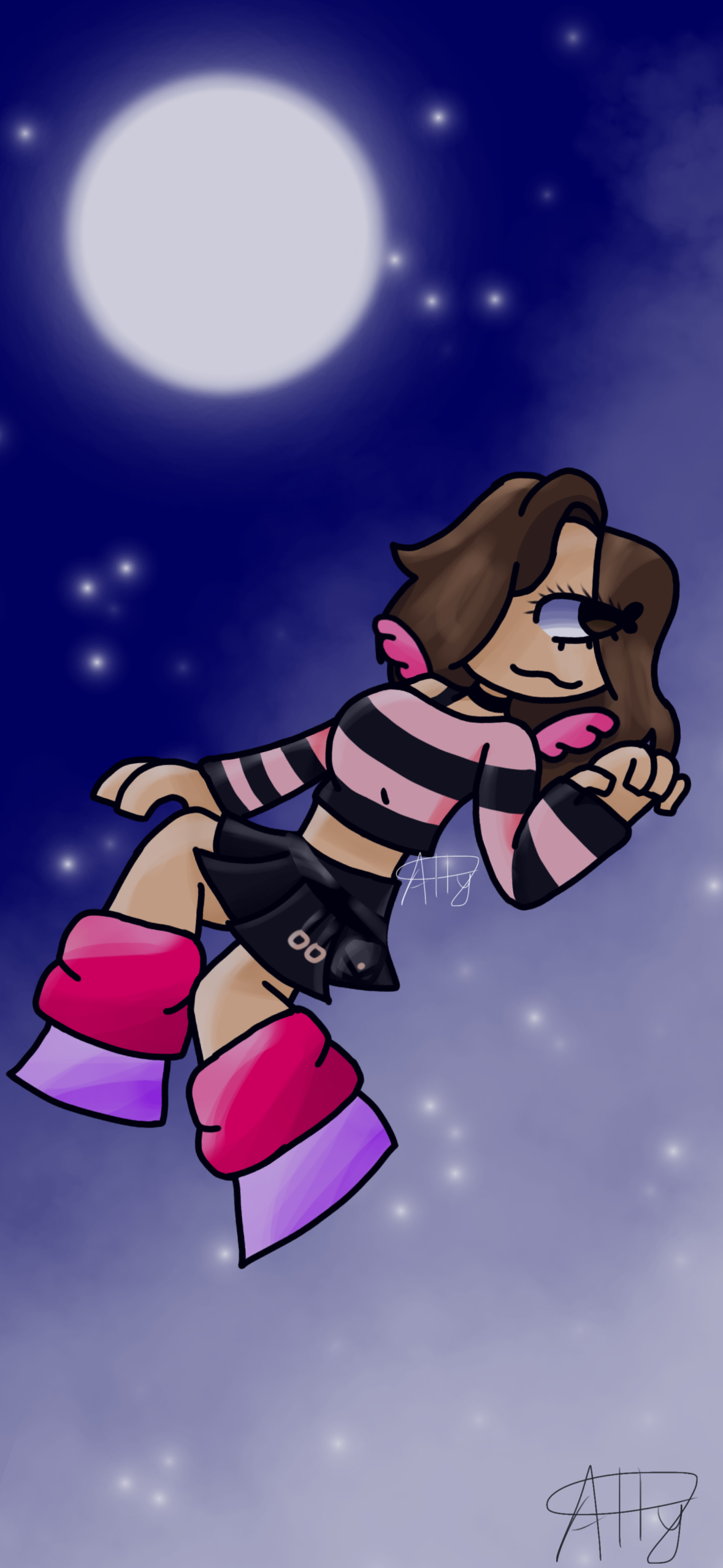 Ally ~ Moon Lockscreen - ibisPaint