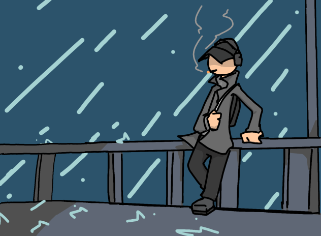 one last smoke in the night - ibisPaint