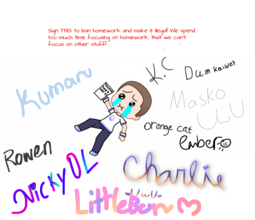 Hating homework 📚 - ibisPaint