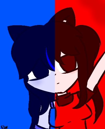 Azul o rojo - ibisPaint