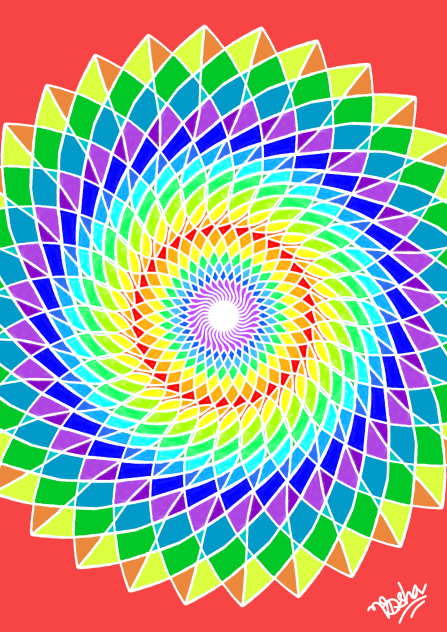 rainbow mandala - ibisPaint