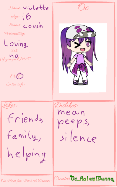 Violette (oc form) - ibisPaint