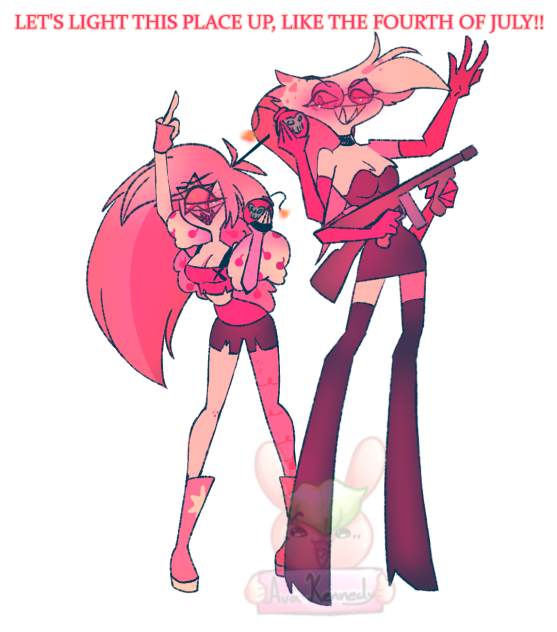 Angel dust and cherry bomb(redraw) - ibisPaint