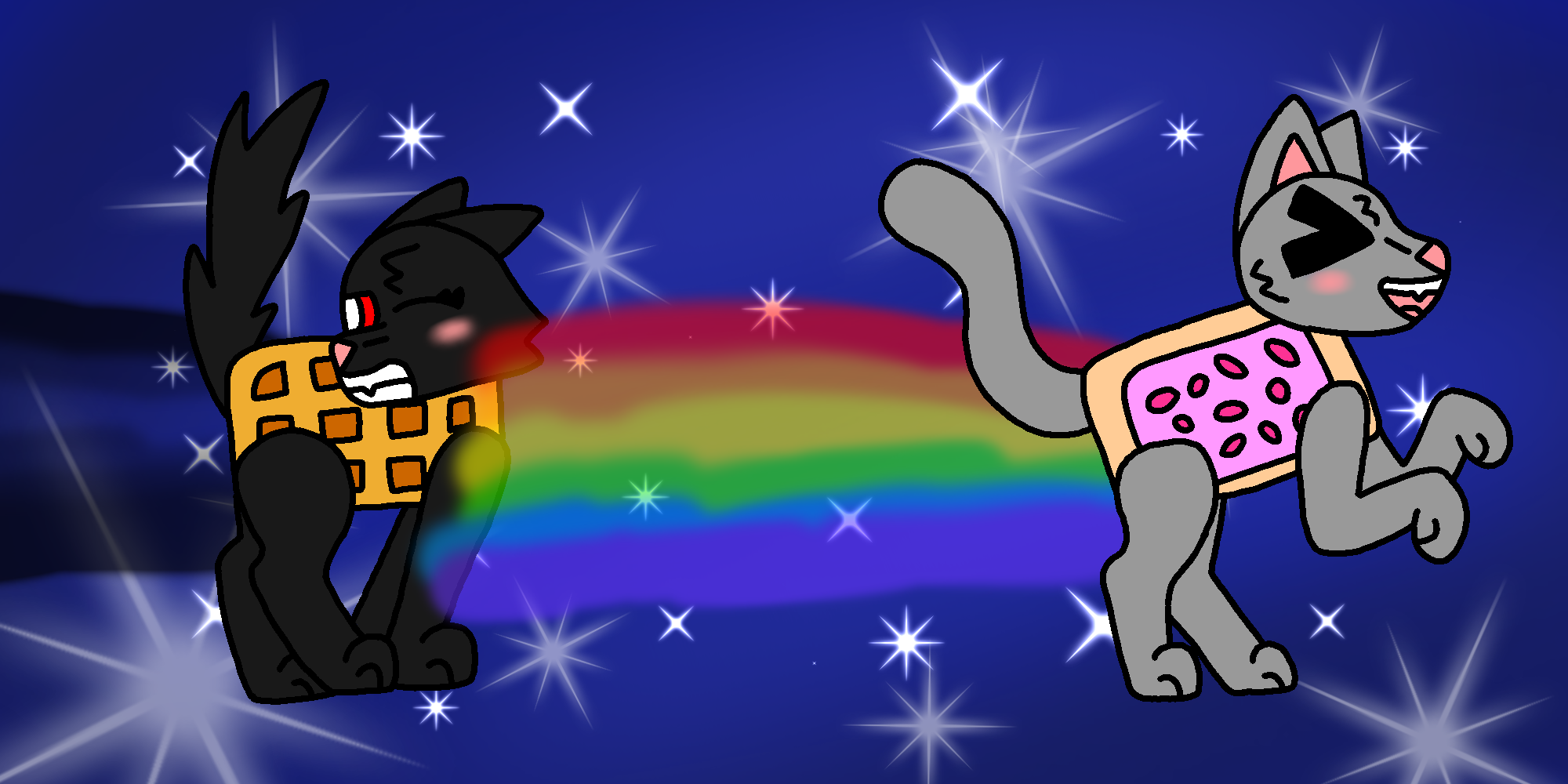 Nyan Cat & Tac Nayn - ibisPaint